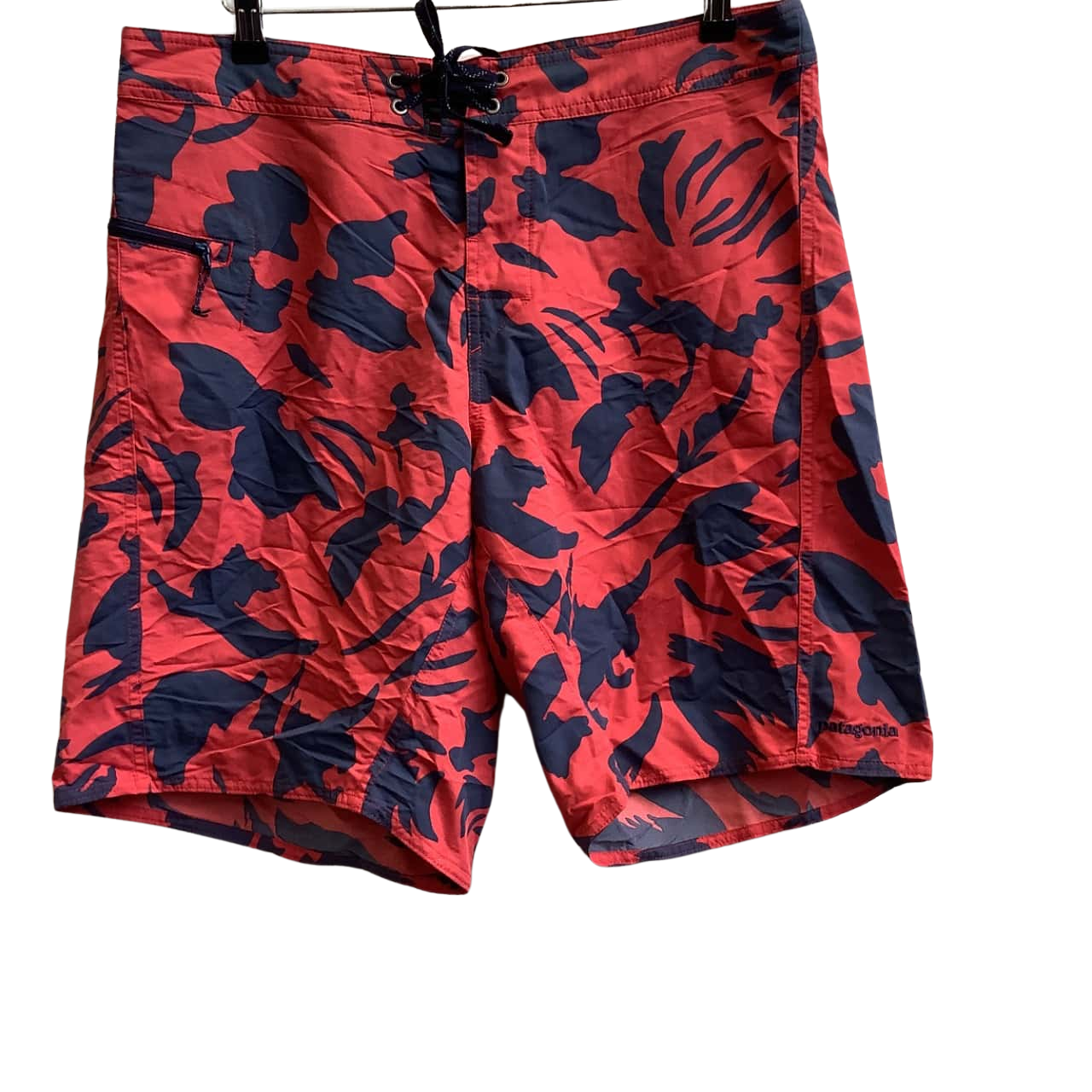 Patagonia Mens Size W34 Patterned Board Shorts Red / Blue(s)