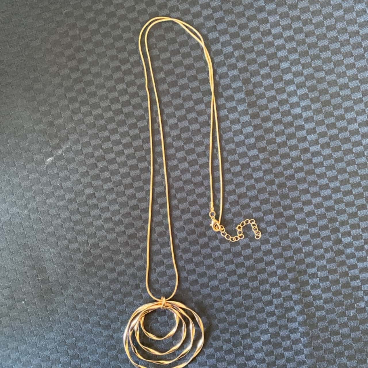 Women's Gold Multi-Circle Pendant Necklace