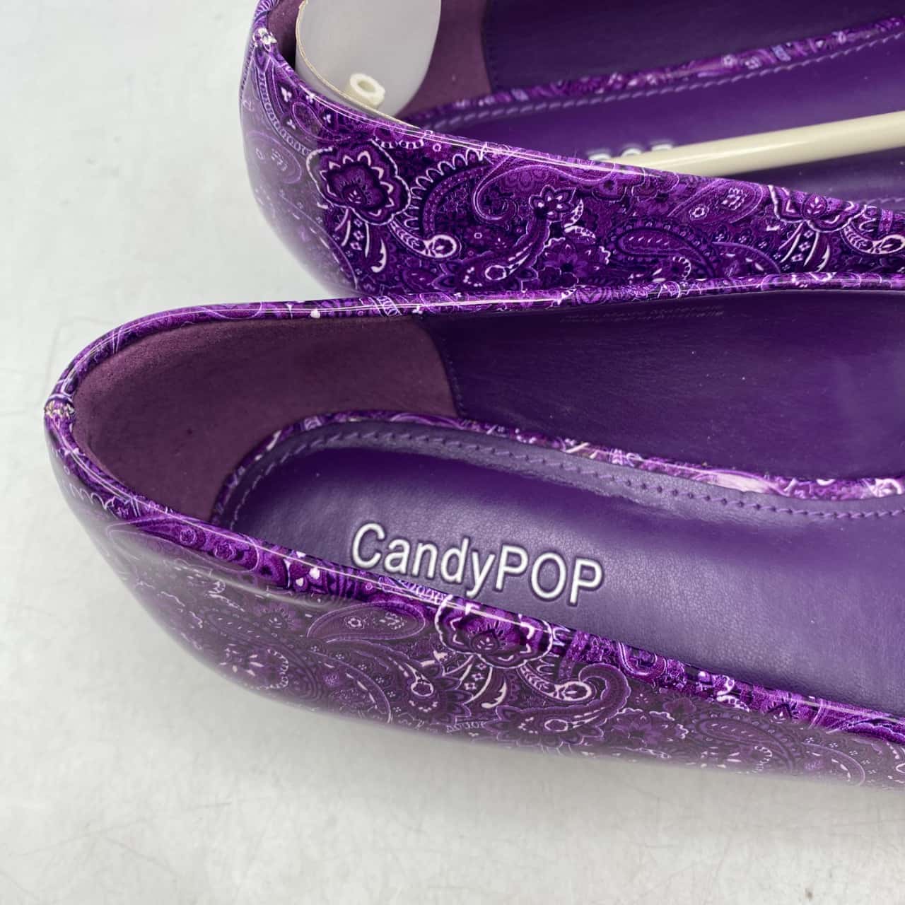 Womens Candy Pop Purple Paisley "Controversy" Flats Shoes (Brand New In ...