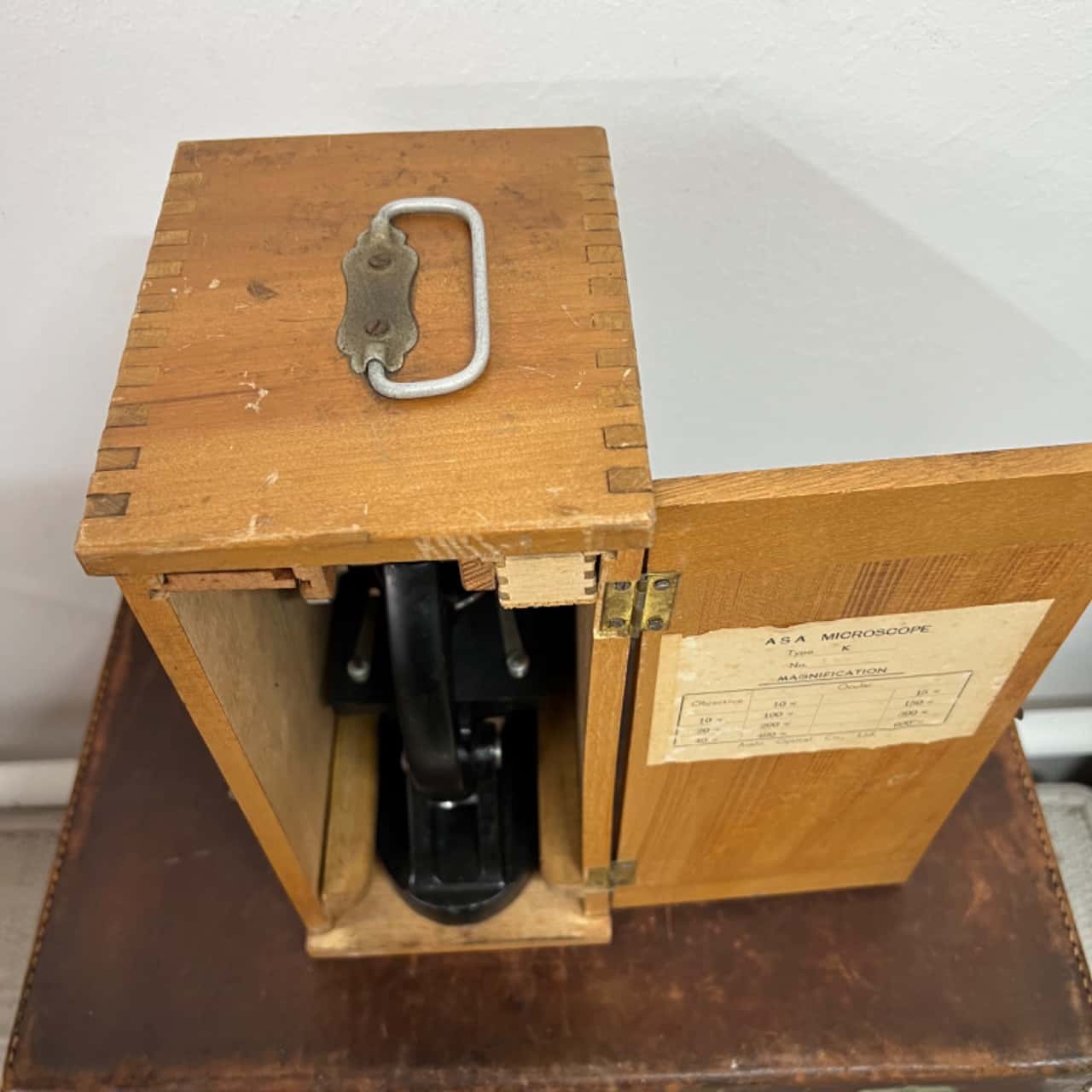 ASA Microscope asahi optical in timber box retro(s)
