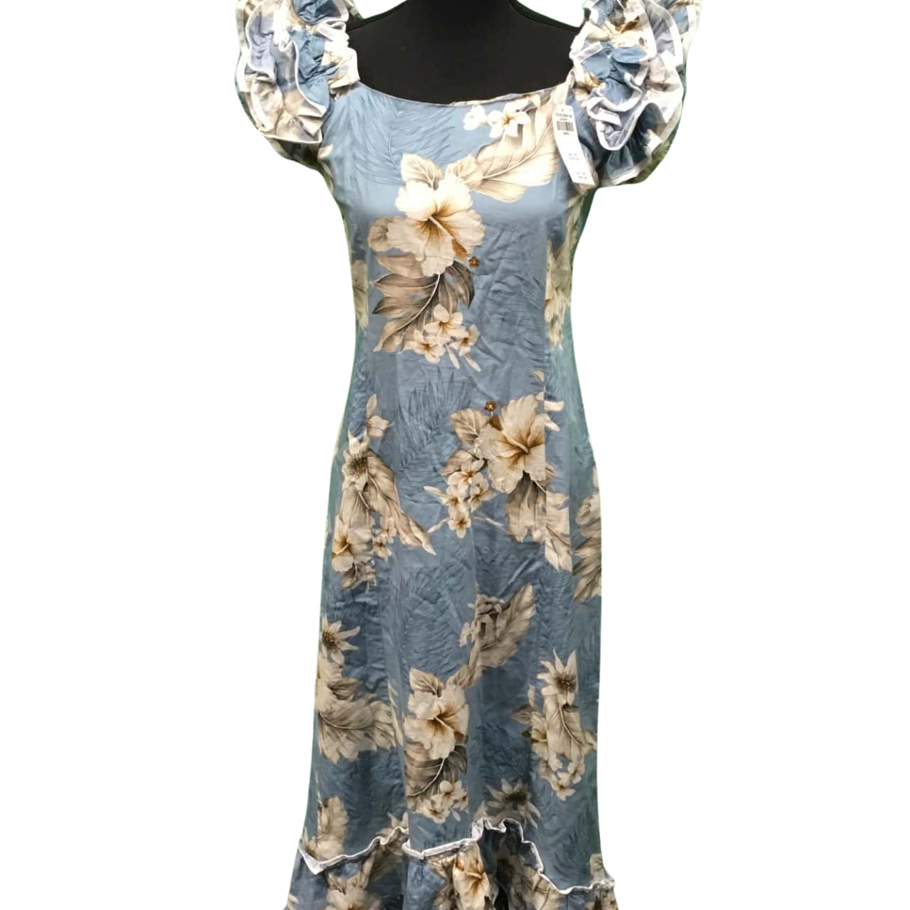 Pacific Legend Apparel Full Length Blue Floral Cotton Dress BNWT - Made ...