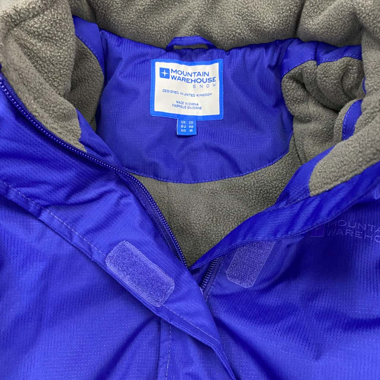 Mountain Warehouse Women's Winter Snow Coat - Blue / Grey - Size 20