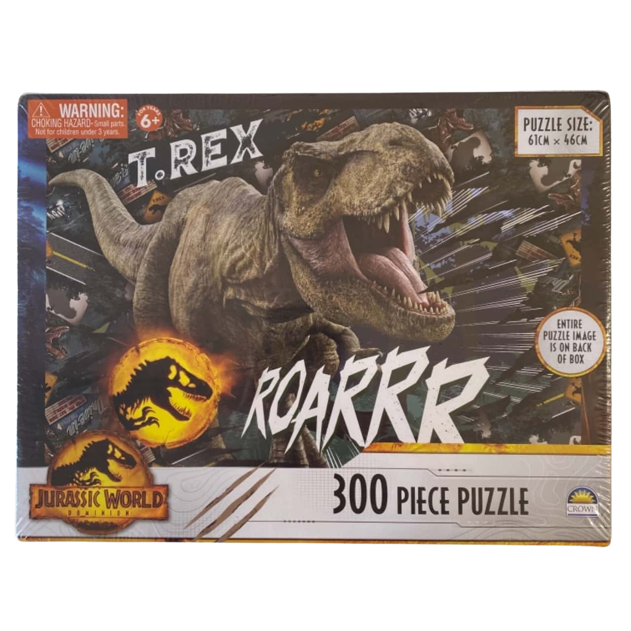 Crown Jurassic World Dominion T-Rex 300 Piece Jigsaw Puzzle - New Sealed