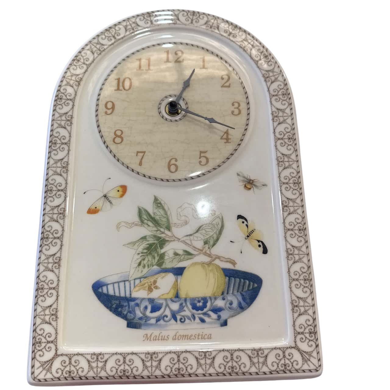 WEDGWOOD SARAH'S GARDEN MALUS DOMESTICA QUEEN'S WARE WALL CLOCK(s ...