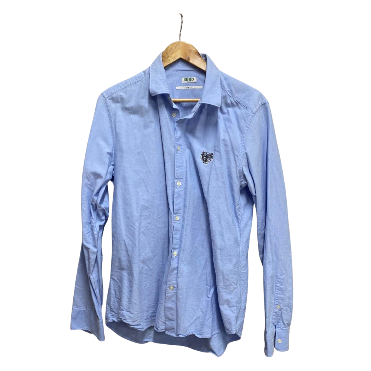Kenzo Mens Size 41 Long Sleeve Shirt Blue