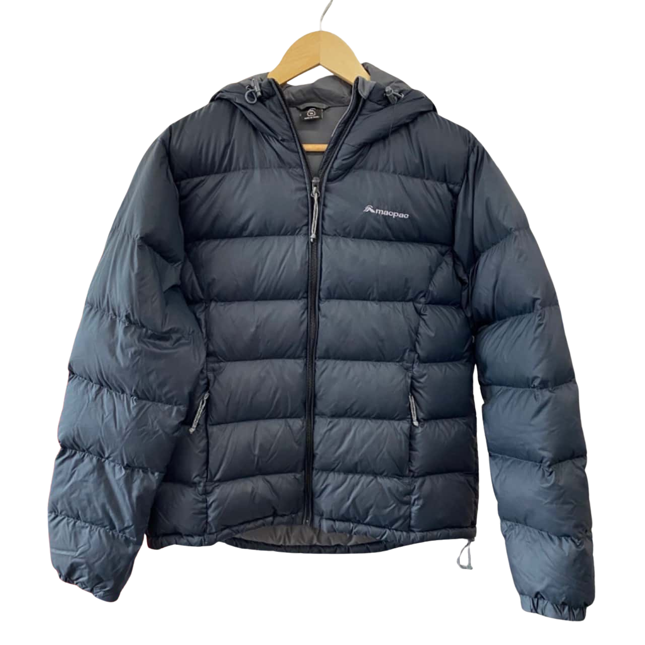 Macpac Womens Size 14 Hooded Jacket / Puffer Jacket Black (s)