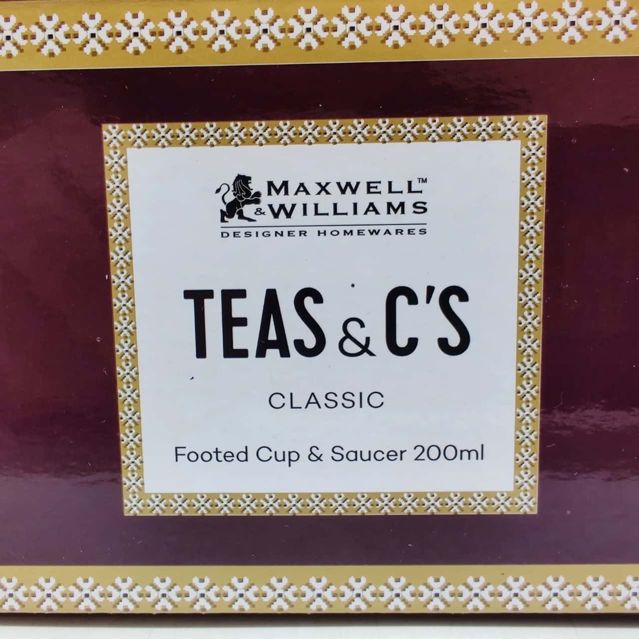 Maxwell & Williams Teas & C'S Classic Footed Cup & Saucer 200ml-1629256 ...