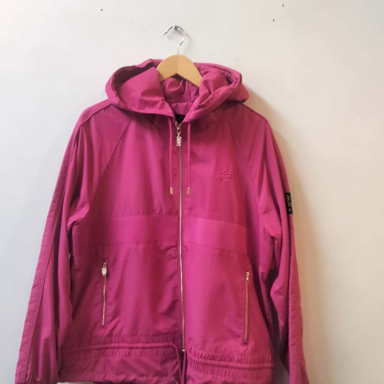 P.E Nation Womens Size L Hooded Jacket Raspberry Rose Pink (s)