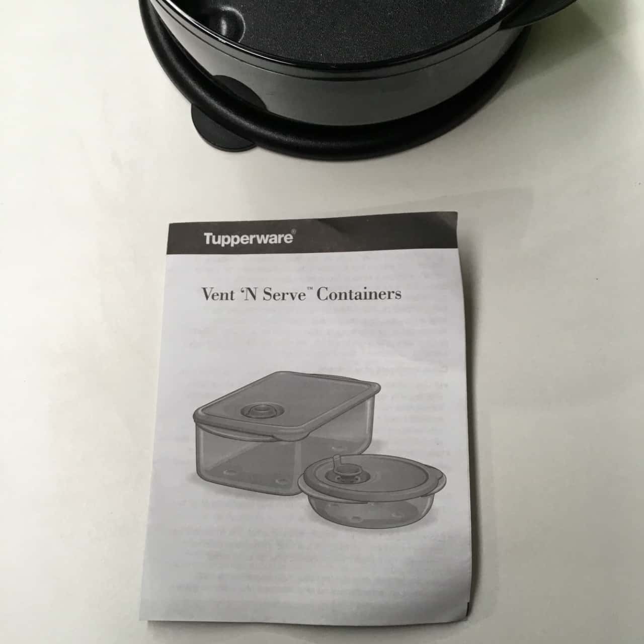 Brand New Tupperware Black Vent ‘N Serve Microwave Container