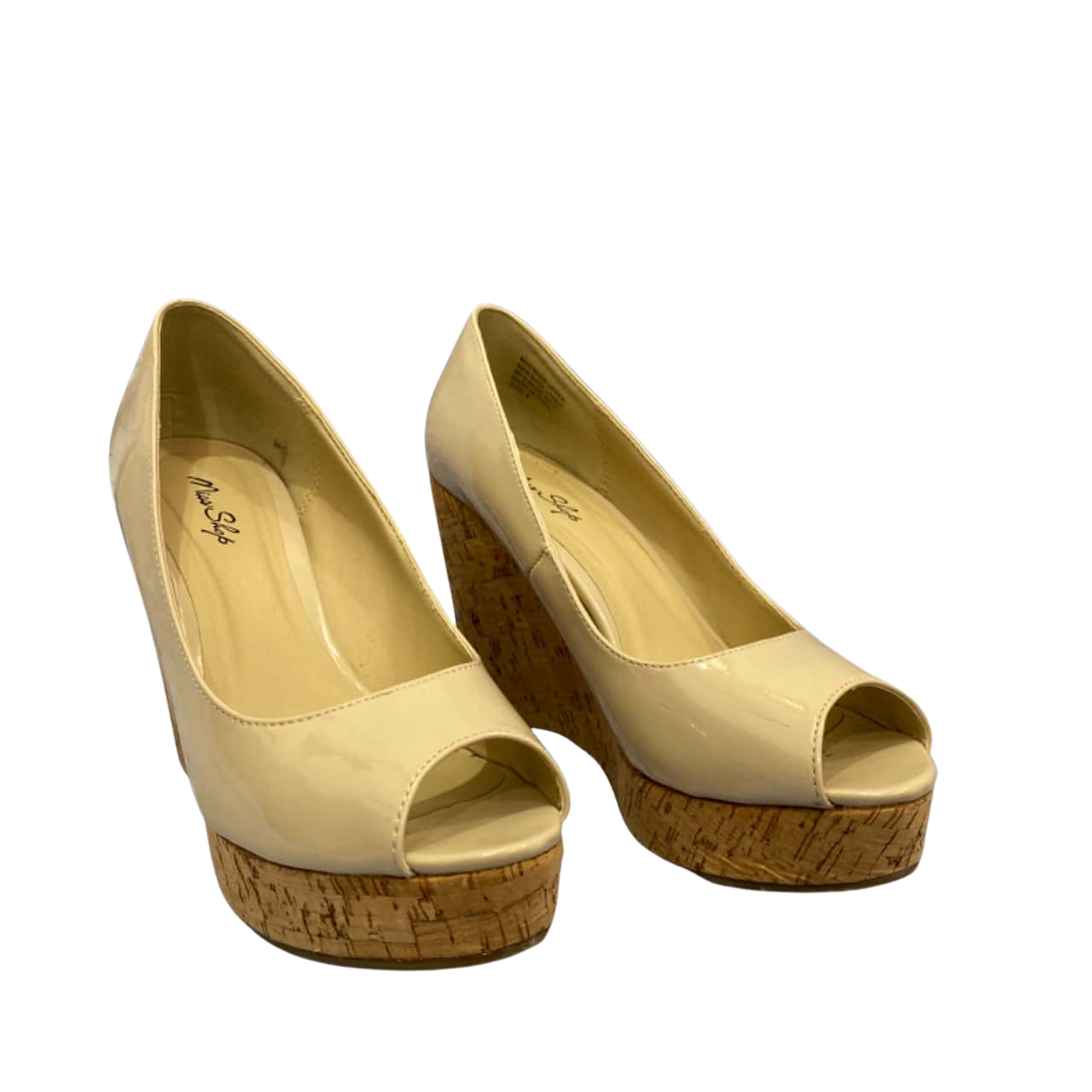 Miss Shop Womens Size 9 Nude Wedge Heels