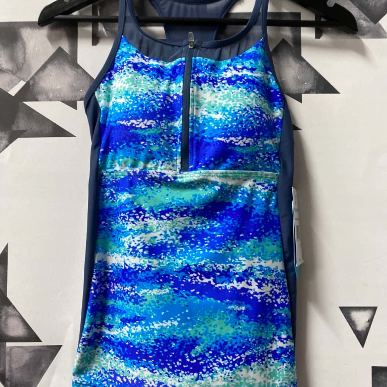 Free Country Womens Size S Blue swim tank new (s)