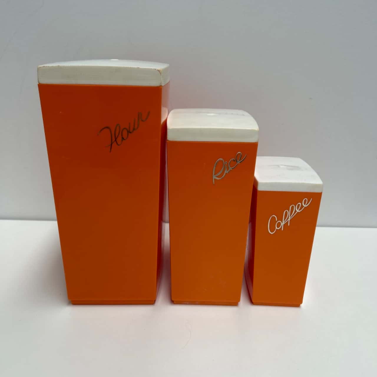 Canister Set Of 3 Vintage Capri - Flour, Rice and Coffee Container ...