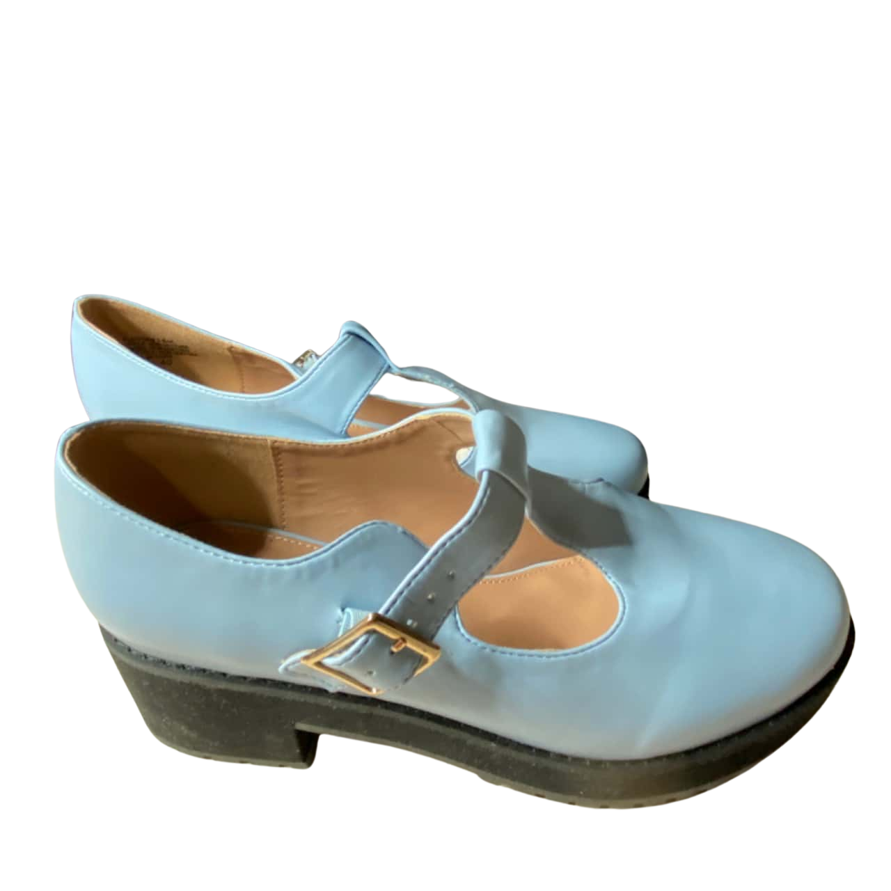 Princess Highway Blue Leather Platform Shoes Size 40(s)