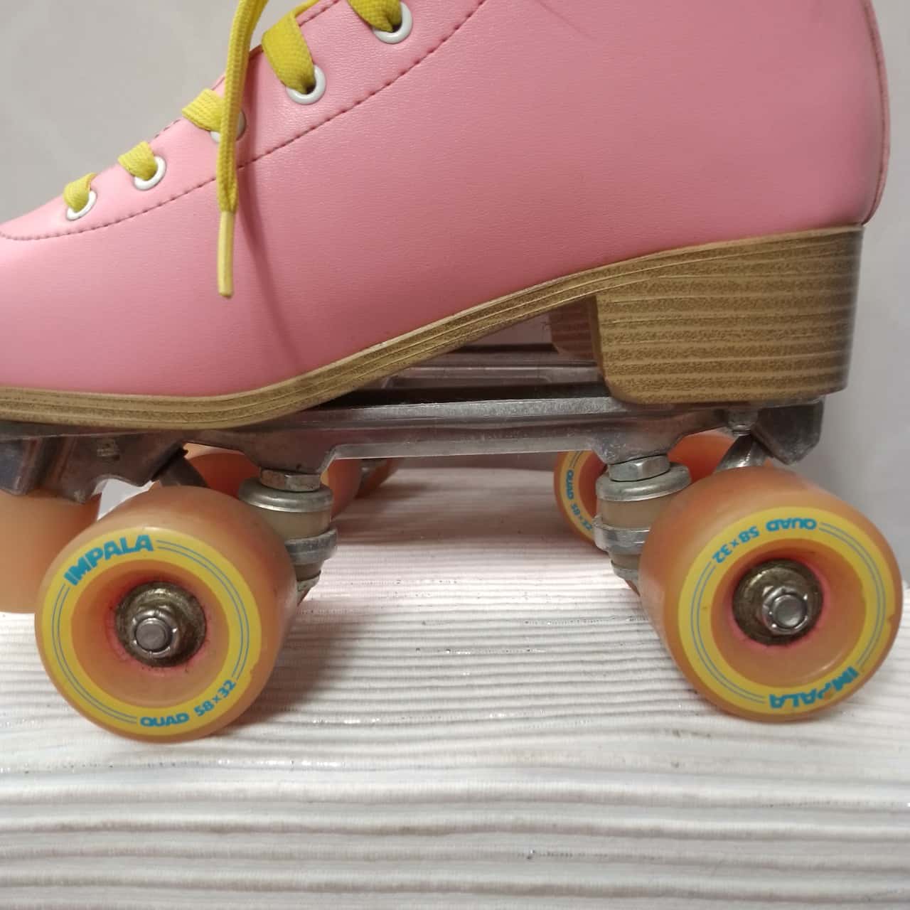 Women's Impala Skates Size 7 Pink & Yellow Retro Rollerskates(s)