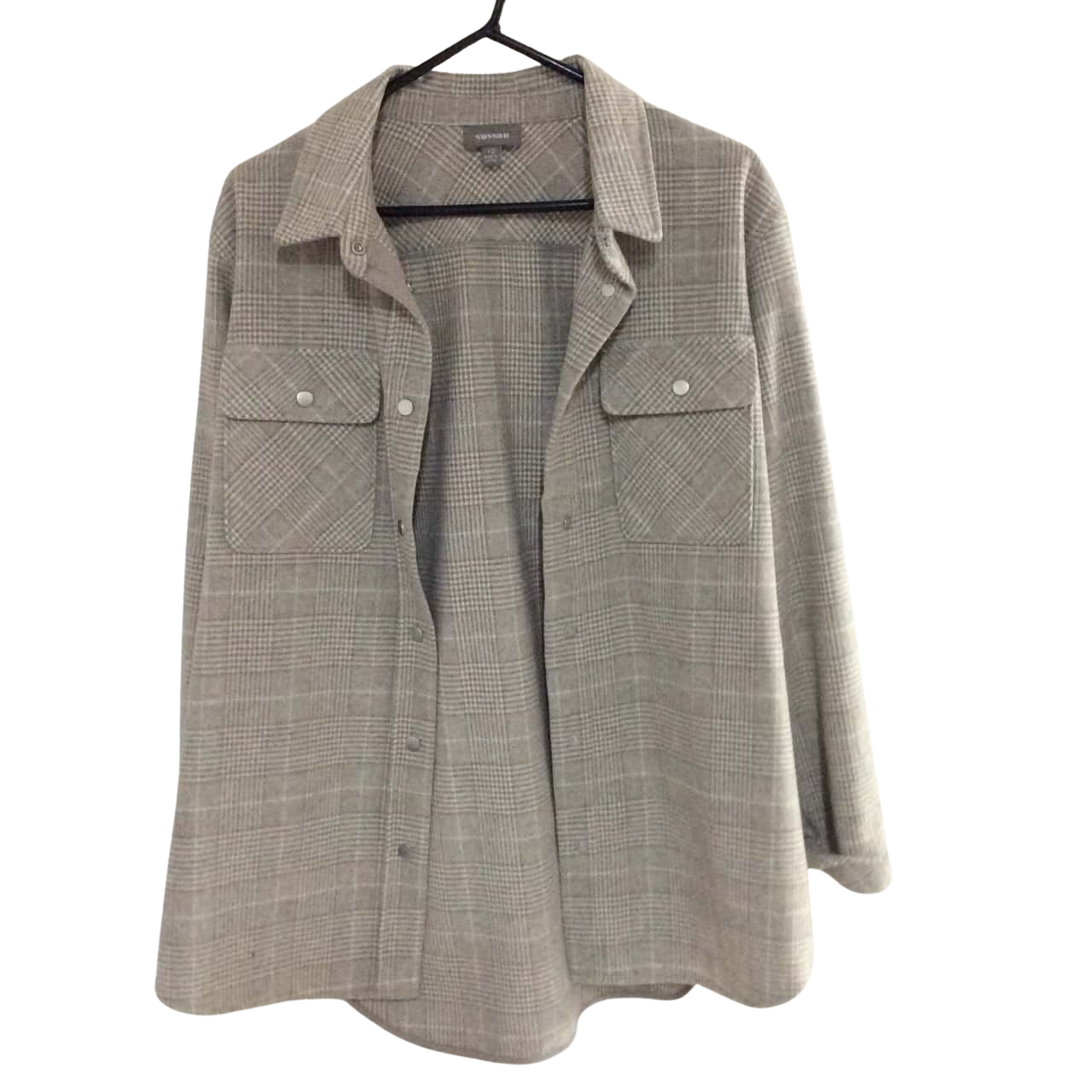 Sussan Womens Size 12 Winter Jacket Brown / Checked / Cream / Khaki (s)