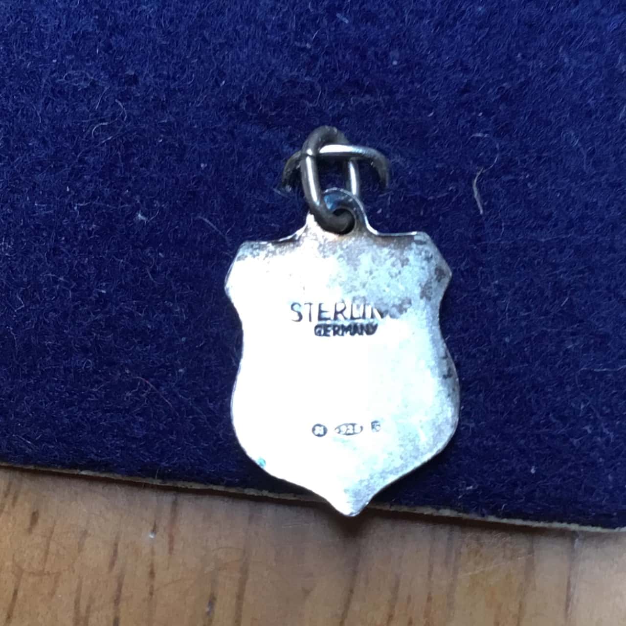 Vintage 925 German Sterling Silver Ireland Green Shamrock Embossed ...