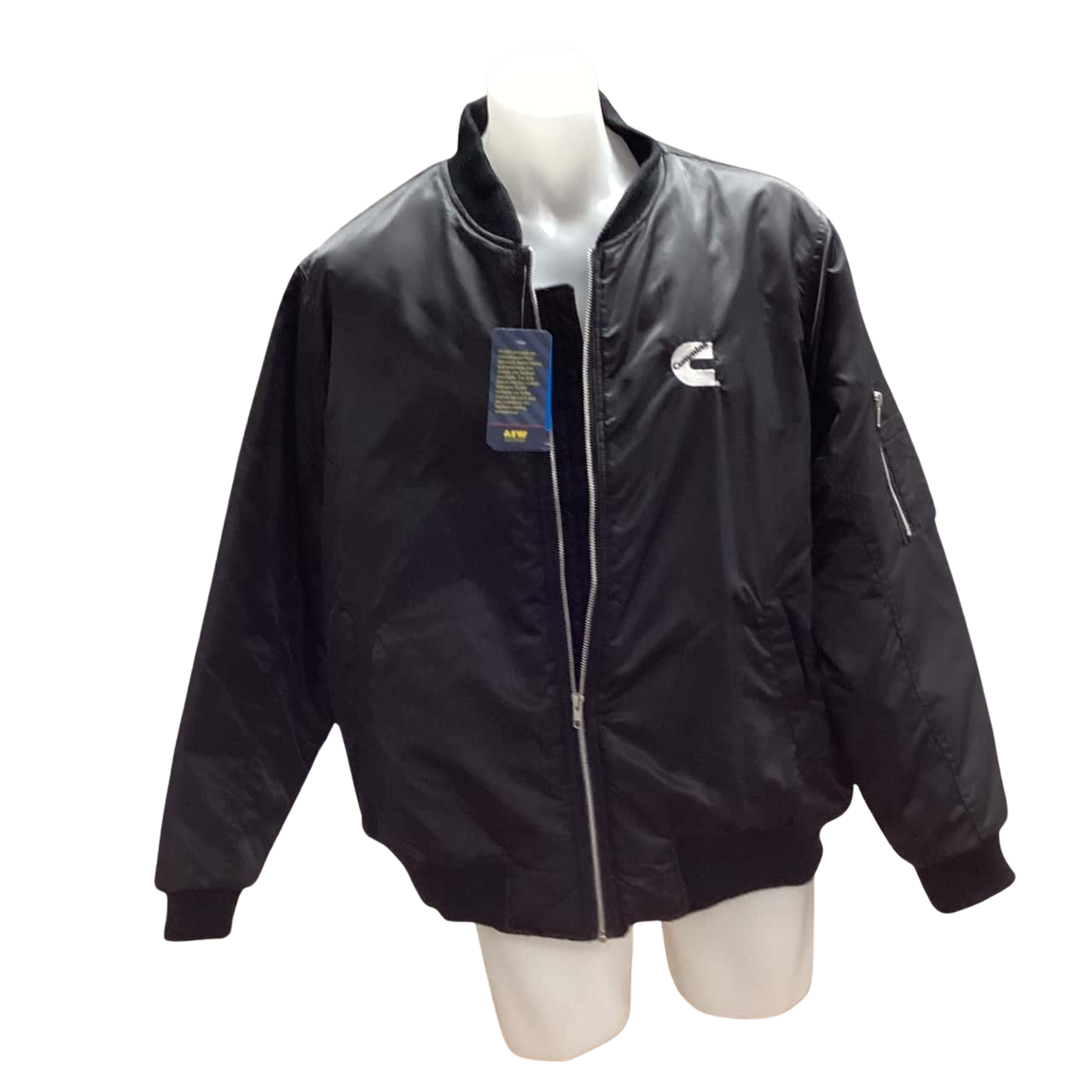 Cummins Mens Size XL Bomber Jacket Black (s)