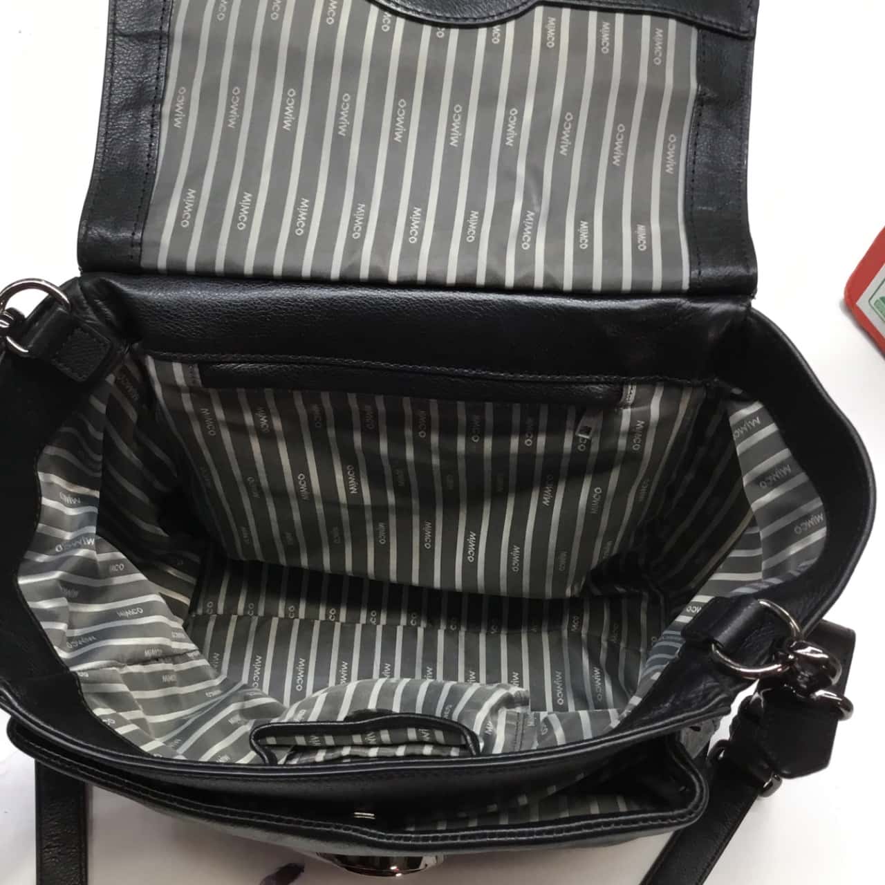 Mimco Black Turnlock Bag with handle and cross body strap(s)