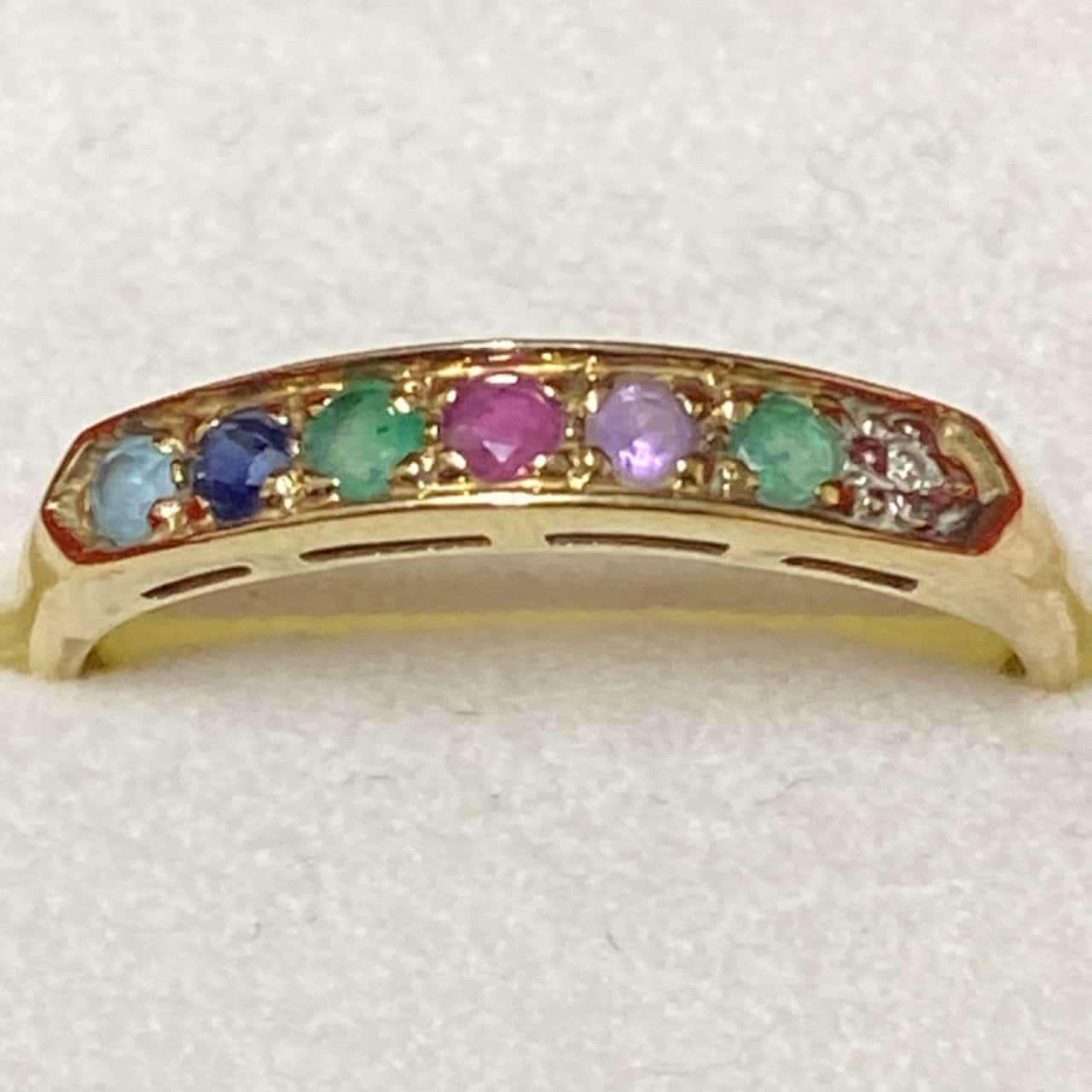 Stamped 9ct Yellow Gold Acrostic DEAREST Ring (s)