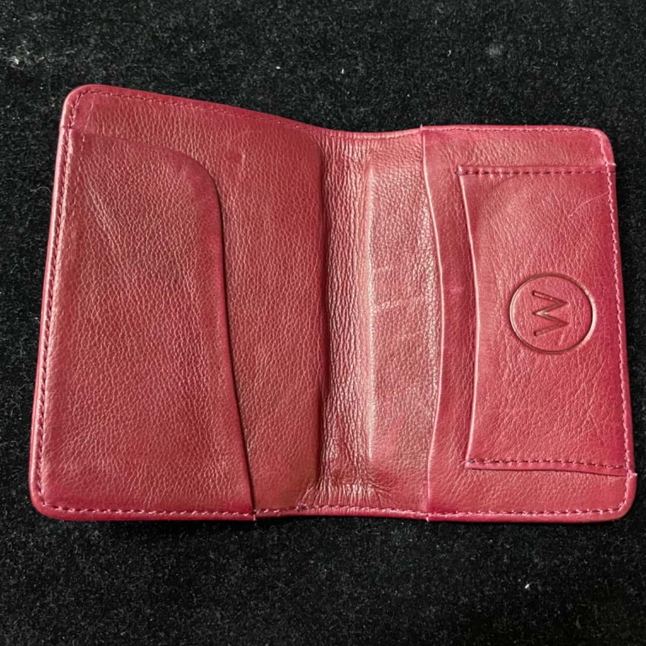 Wanderers Burgundy Leather Passport Wallet