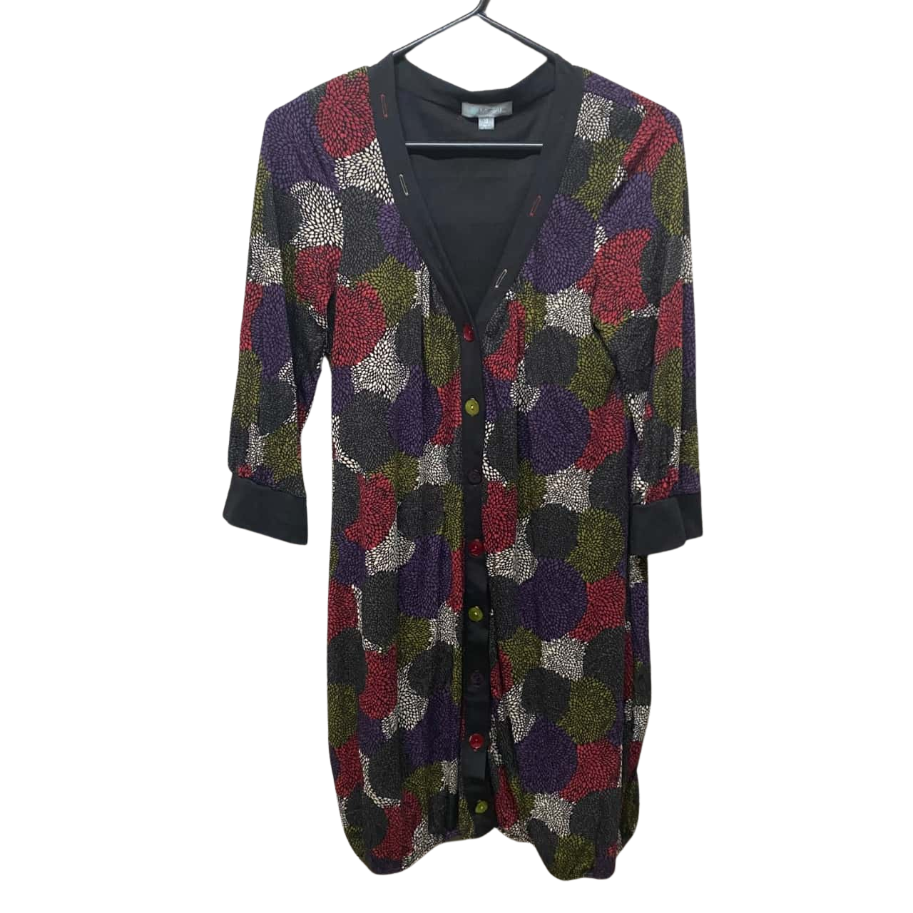 Mosaic Womens Light Button Up Size 12 Multicoloured (s)