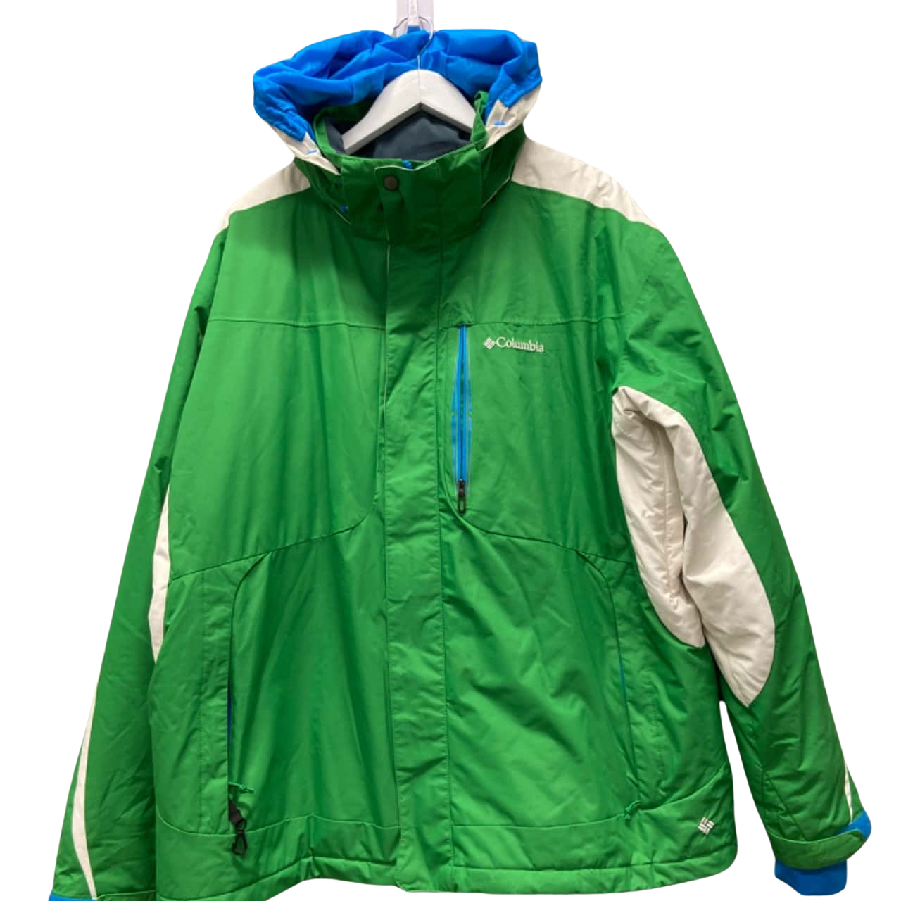 Columbia Mens Size XXL Ski Jacket Blue / Green / White