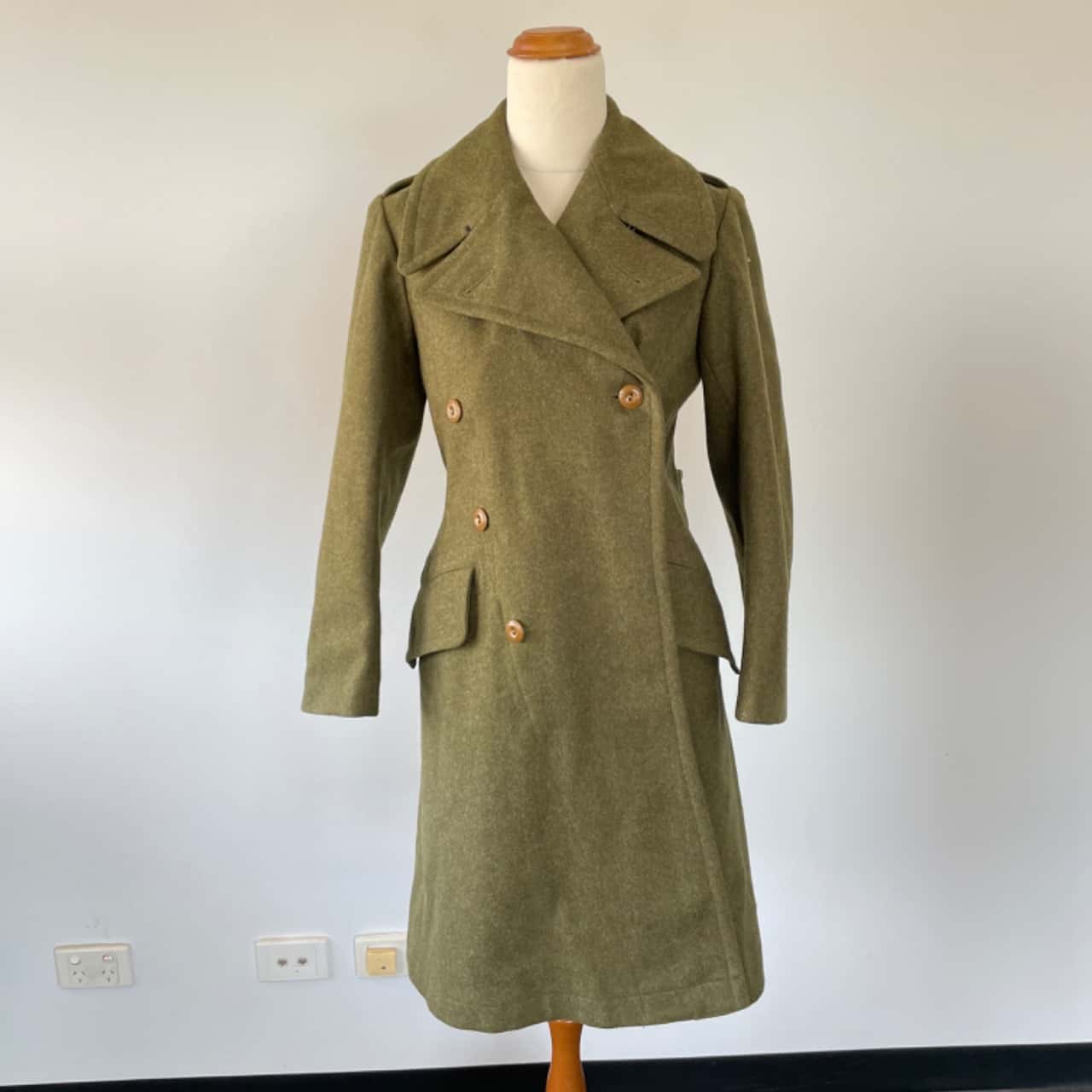 Oxford Khaki Overcoat Button Jacket Size 6 / XS (s) - New Without Tags ...