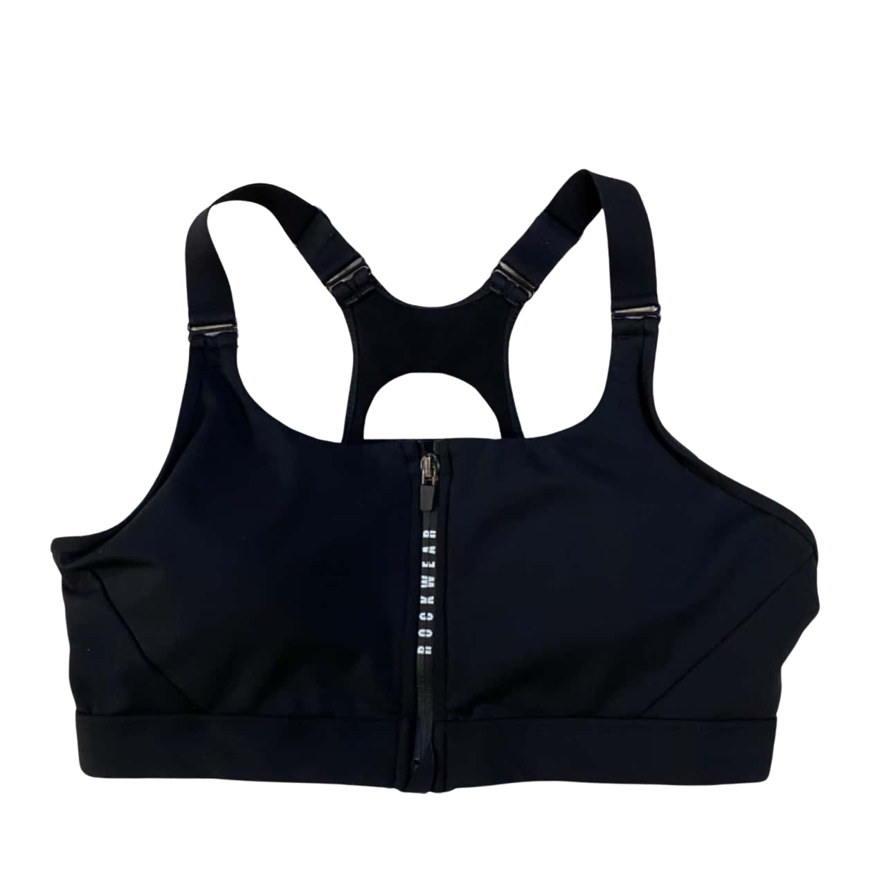 Rockwear Womens Size 14 Cropped Zip Front Black (s)