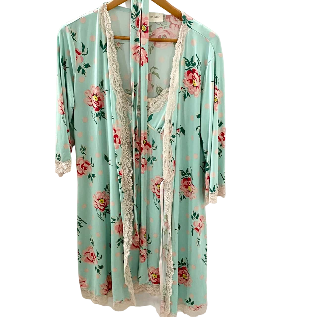 Peter Alexander 2 pce shoestring nighty w/ dressing gown Size S Floral ...