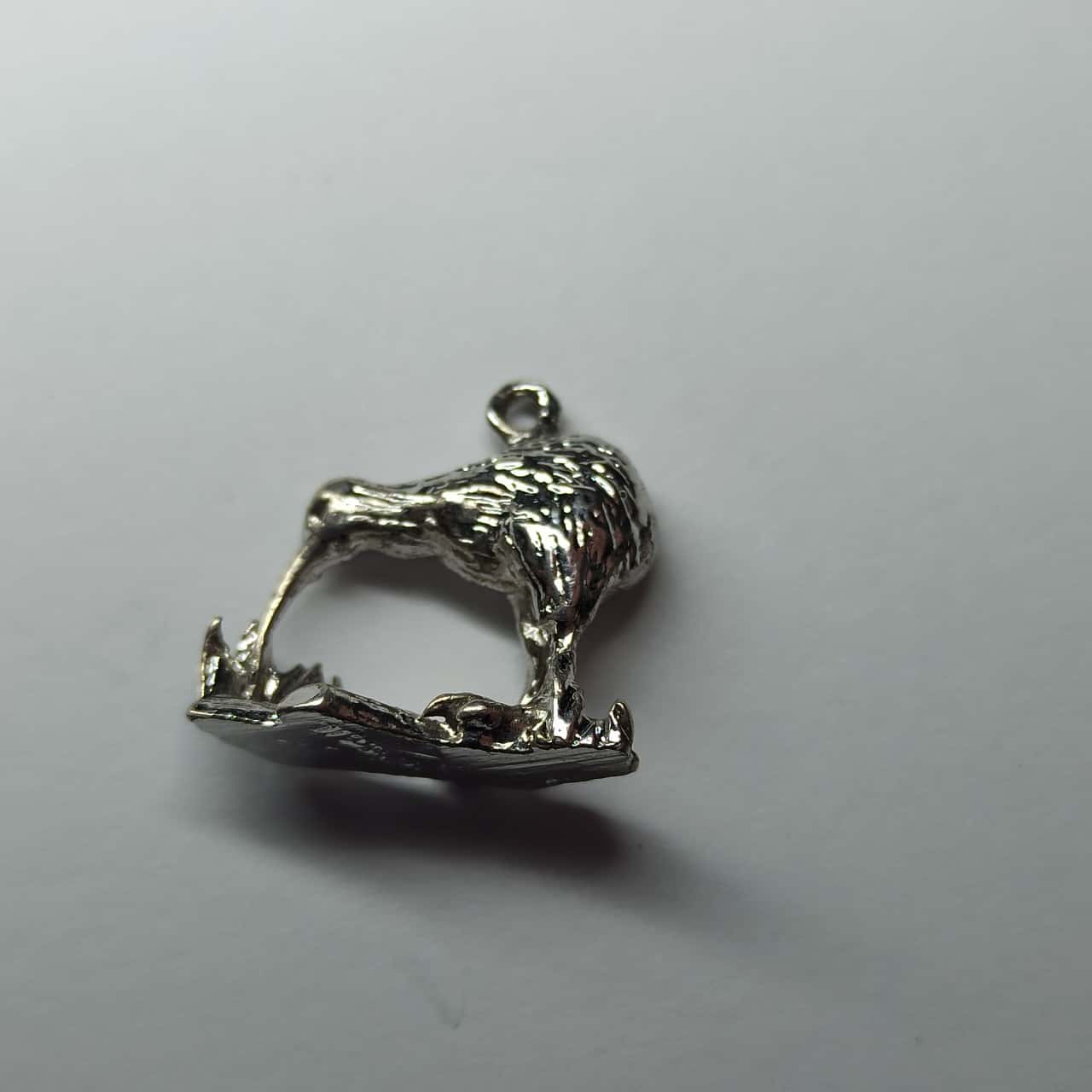 Unisex Sterling Silver Kiwi Pendant B7f S