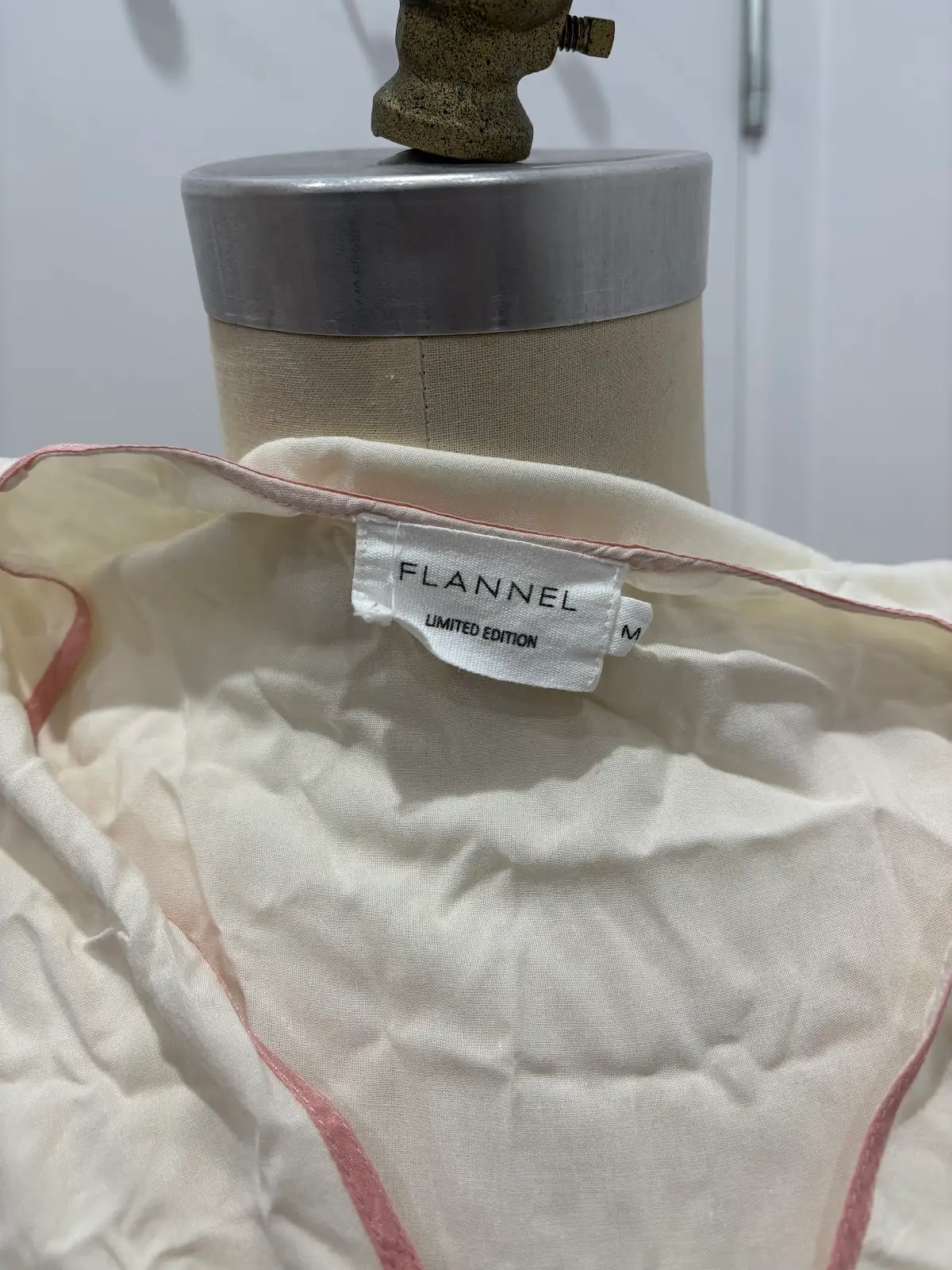 Flannel Womens Size M Casual Dress Off White / Pink - Used Very Good ...