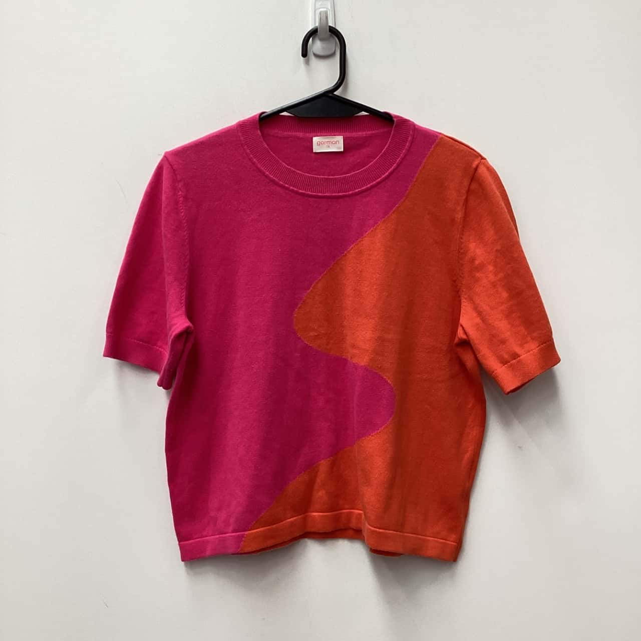 Gorman Womens Size 12 Short Sleeve Top Orange / Pink(s)