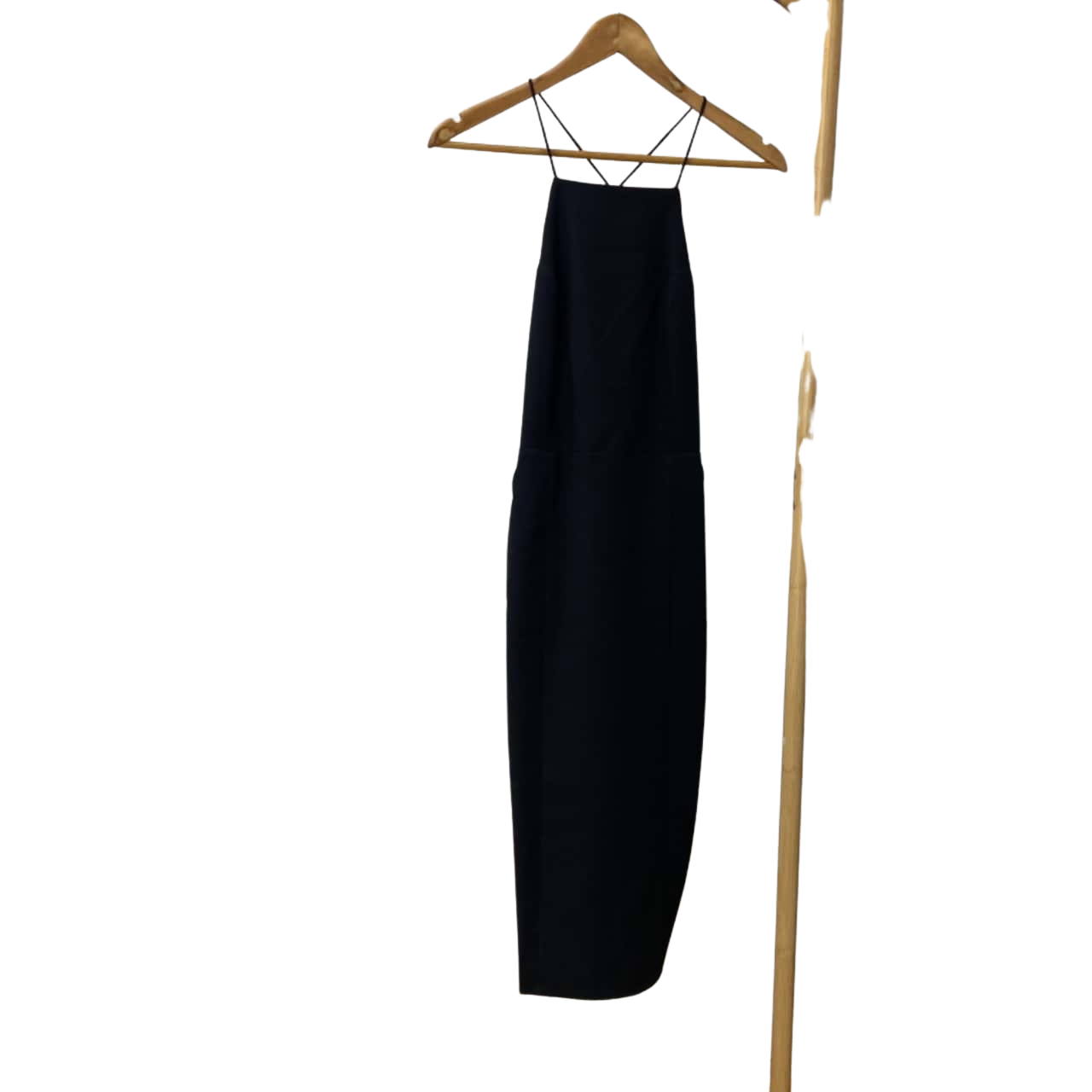 BNWT Airlie Womens Size 12 / M Halter Neck Dress / Shoestring Strap Black