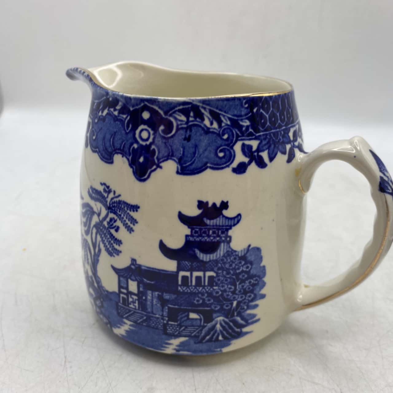 Vintage Burleigh Ware Willow Set - Gravy Board with Stand, Medium Jug ...