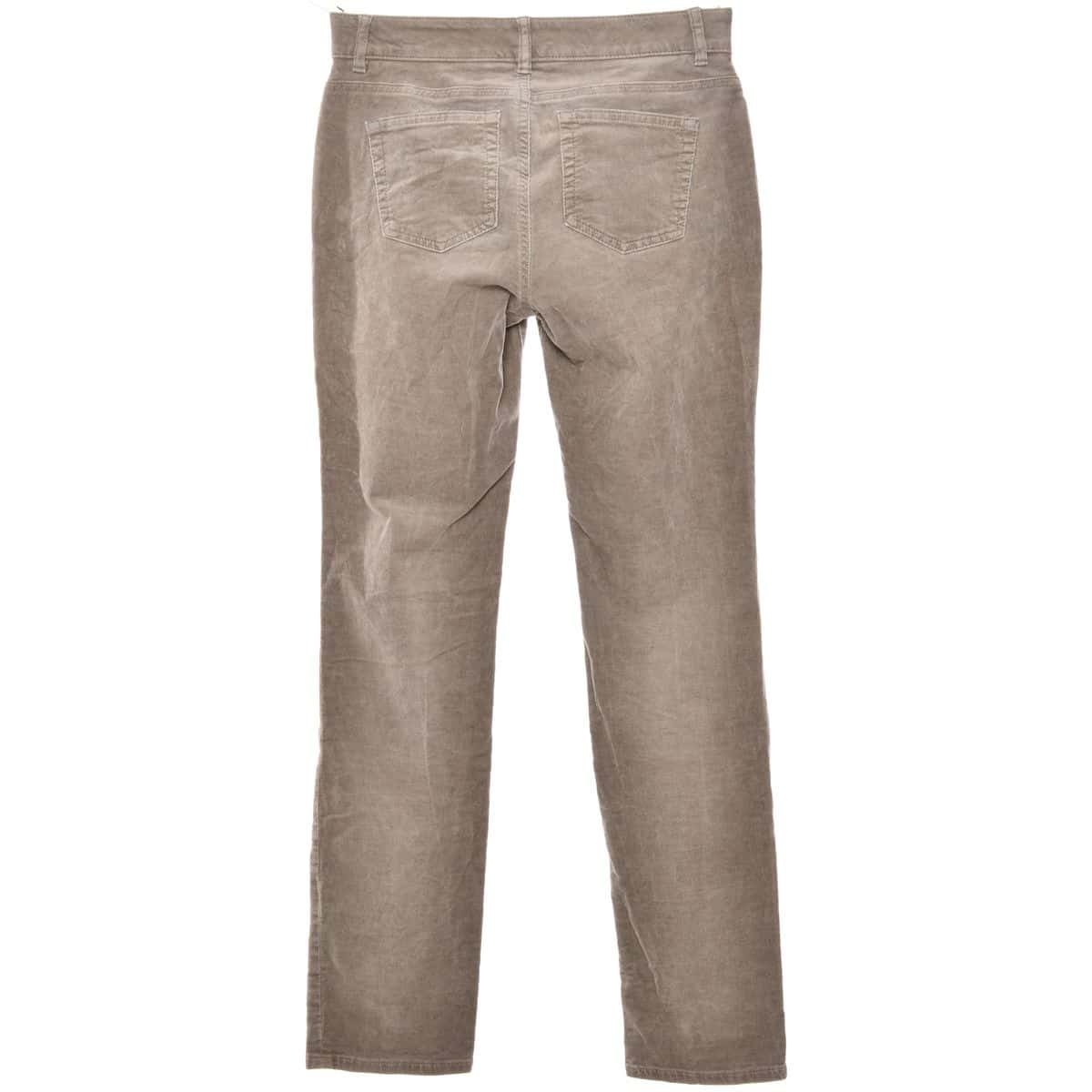 Chaps Womens Size M Corduroy Slim Fit Pants Dark Oatmeal(s)