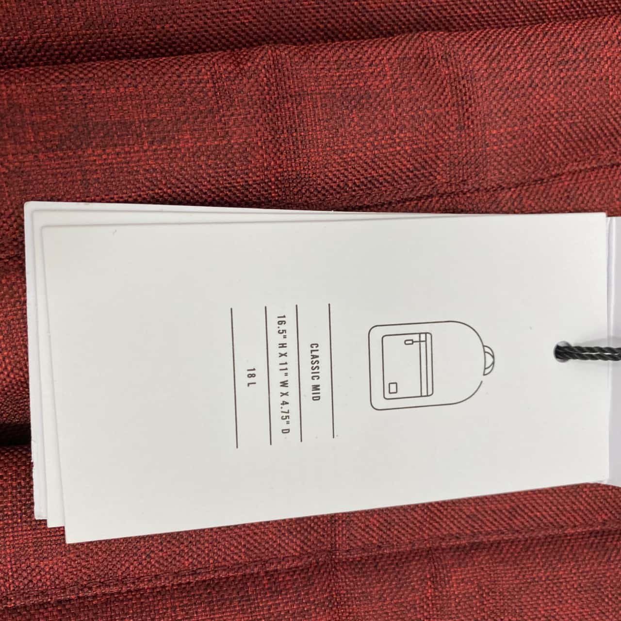 Mens maroon backpack