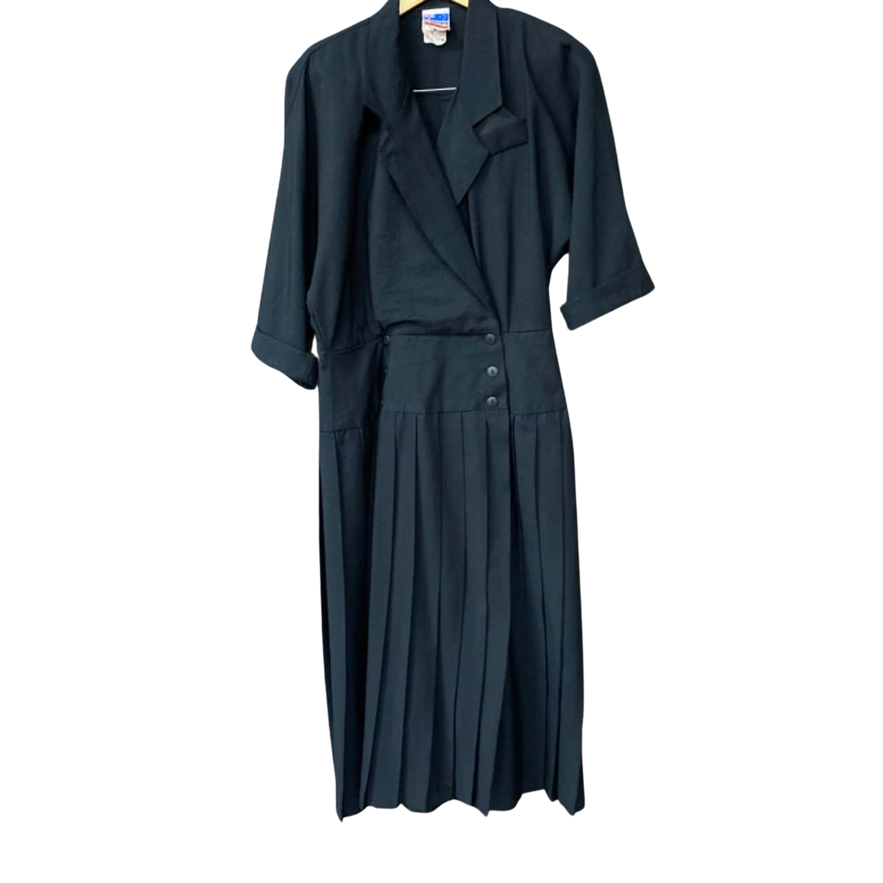 Vintage retro Syndicate drop waist black dress size 12/14(s)