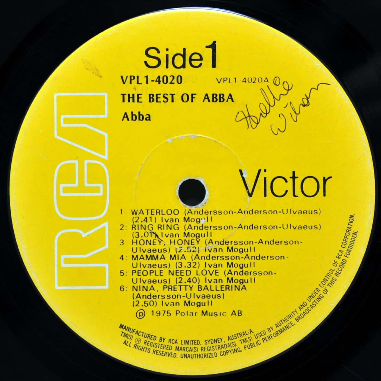 12" Vinyl Record - The Best Of Abba - Released 1975(s)