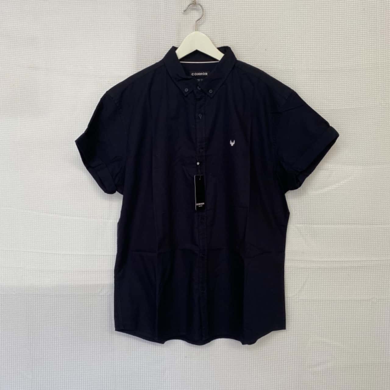 Connor Mens Size XL Short Sleeve Navy Blue Shirt