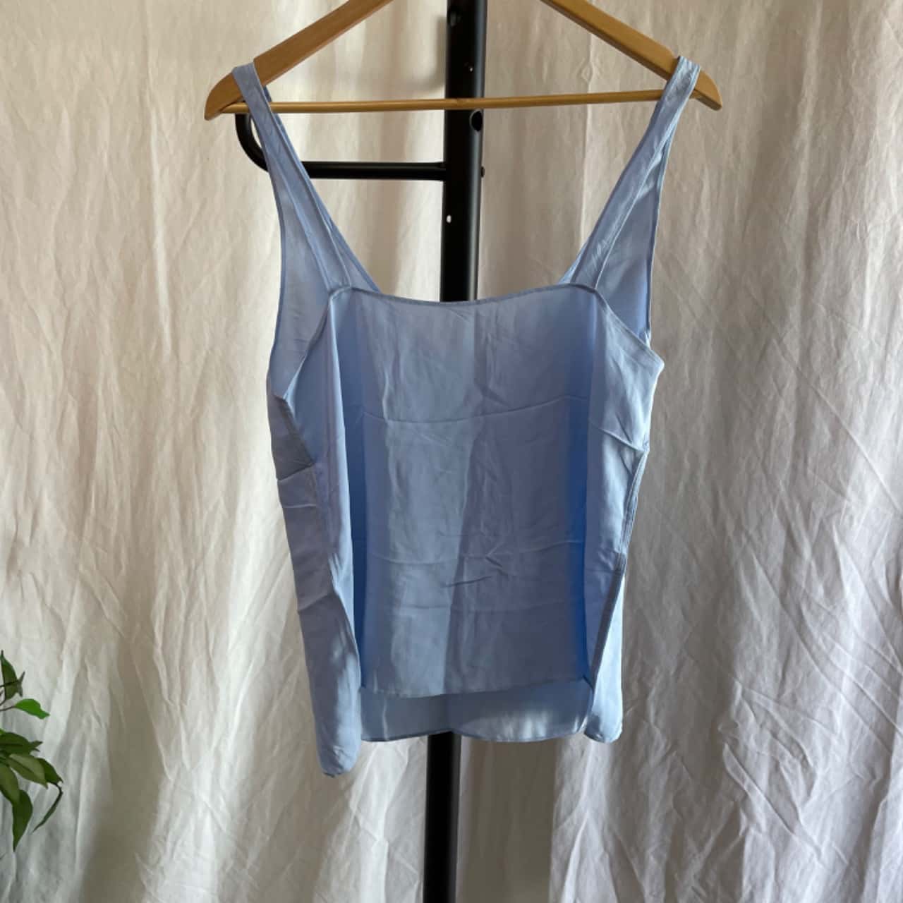 100% SILK Scanlan Theodore Singlet Top Women's Size 12 Blue (s)