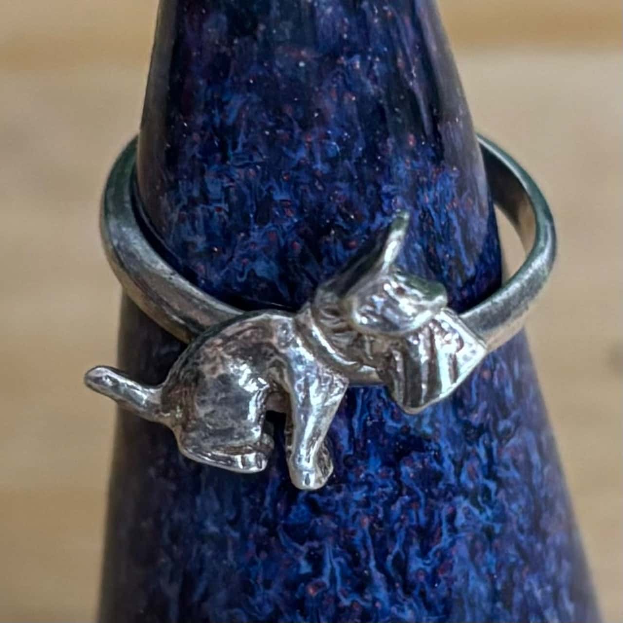 Silver Dog Ring (Stamped Sterling Silver(s)
