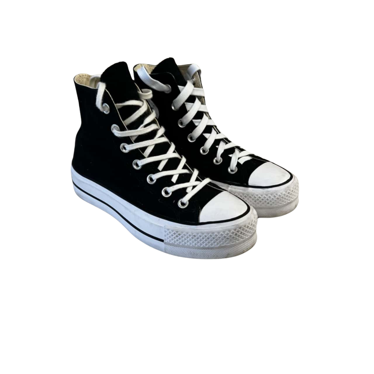 Converse Womens Shoes - Size 4 - Platform - Black / White (s)