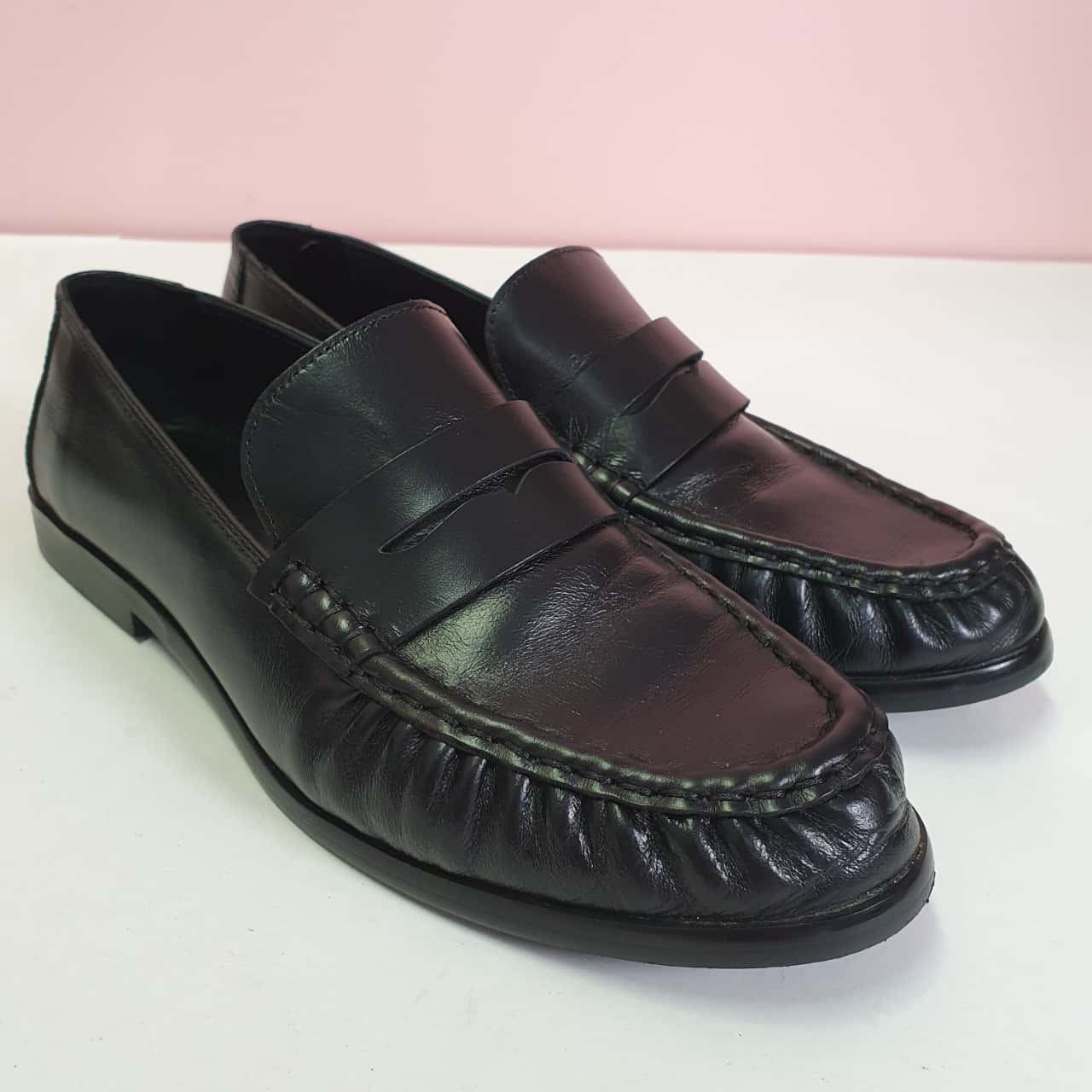 Assembly Label Women's Size 38 Avenue Leather Loafer Black (s)
