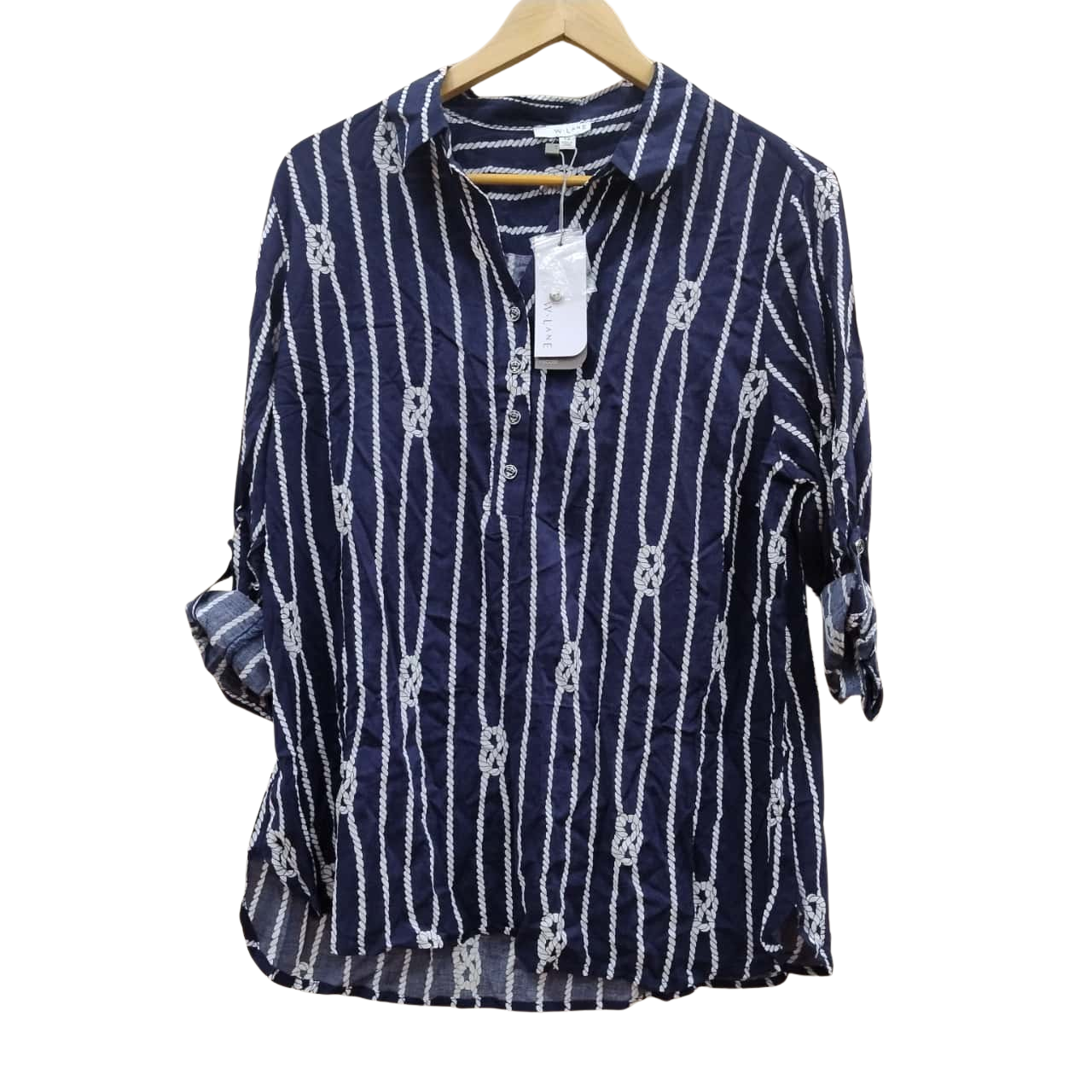 W. Lane Womens Size 14 Button Up Top Blue (3)(s)
