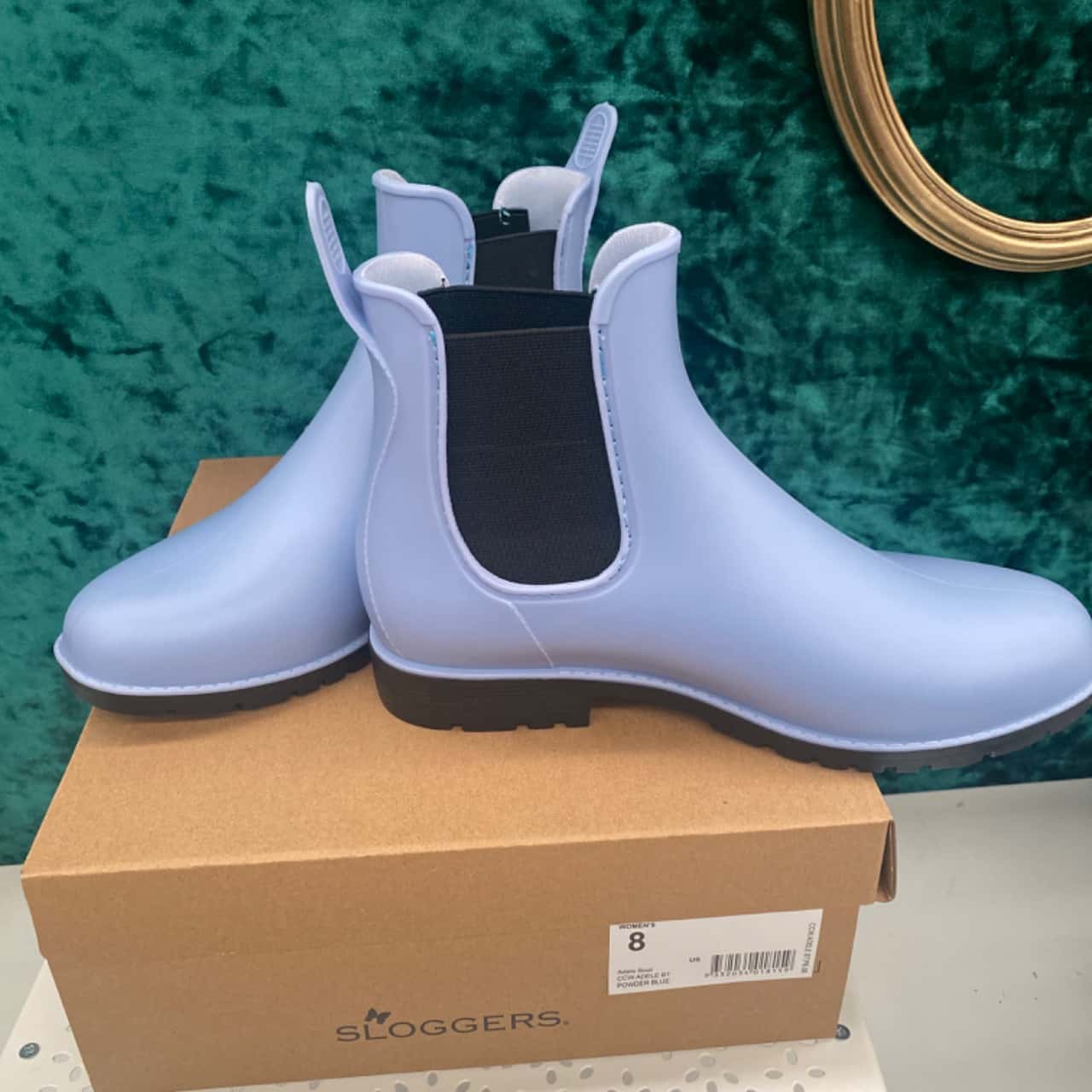 Sloggers Adele Boot Powder Blue Size 8 RRP $69.95(s)