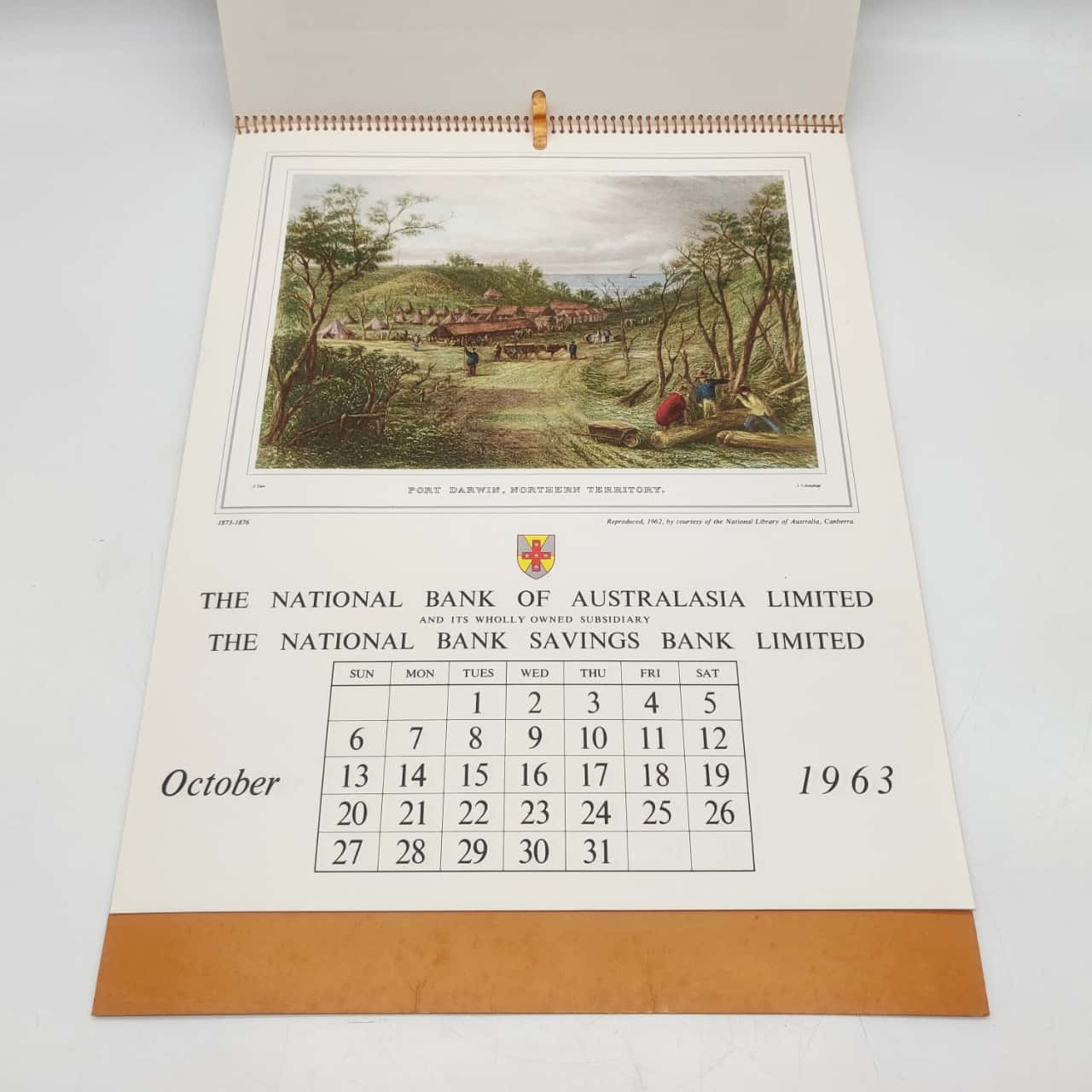 12 Vintage National Bank Calendars With Historical Australiana Themes(s)