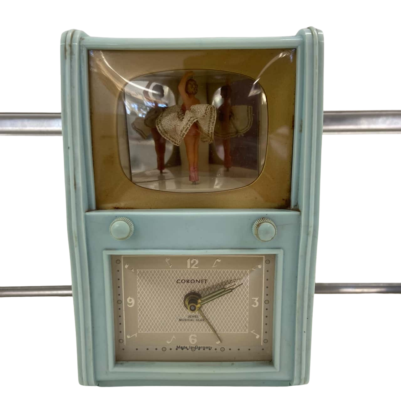 Vintage Coronet TV Style Musical Alarm Clock