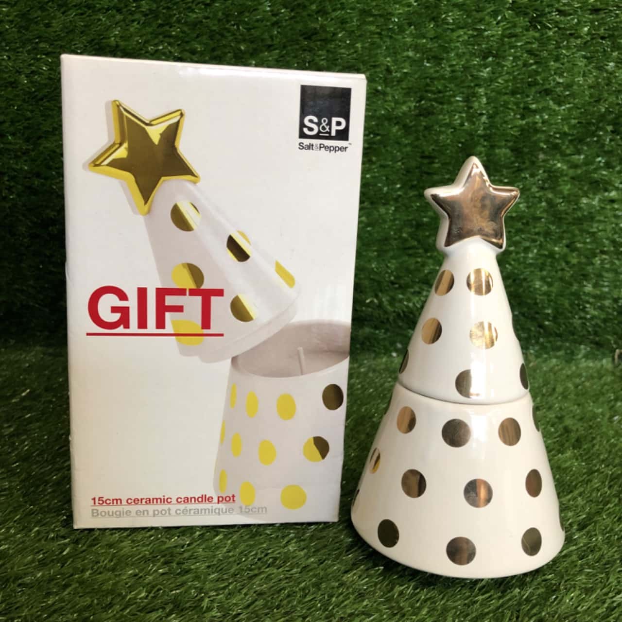 S&P Gift 15cm Ceramic Candle Pot (New)(s)