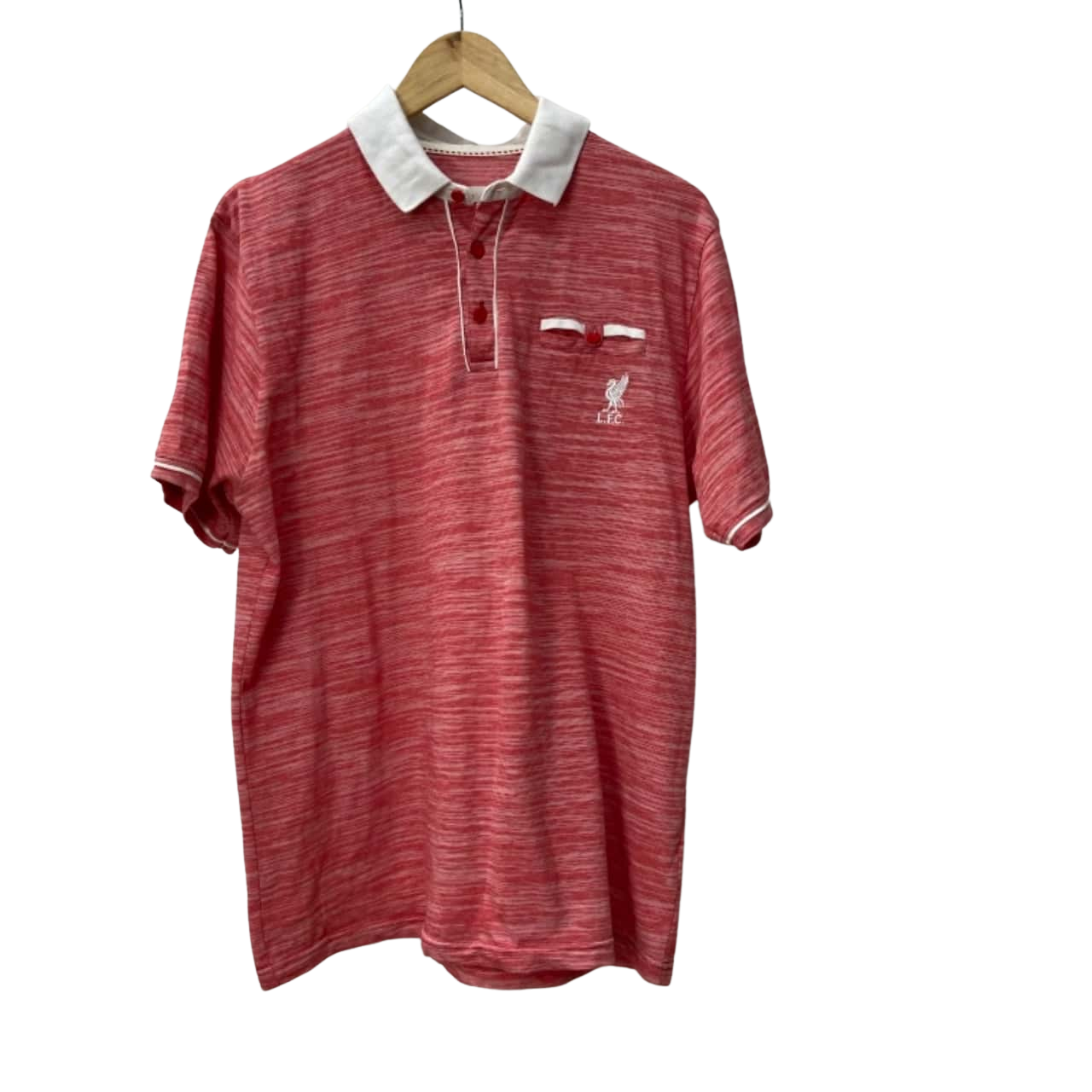 Liverpool F.C Mens Size L Polos Red / White (s)