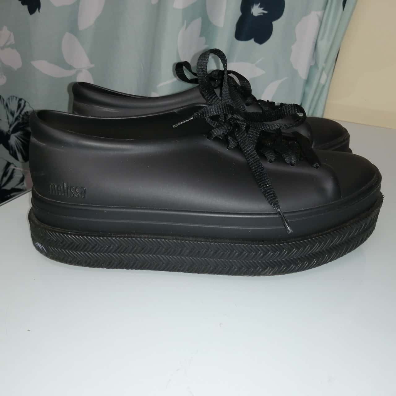 MELISSA Platform Jelly Sneaker In Black Size 8(s)